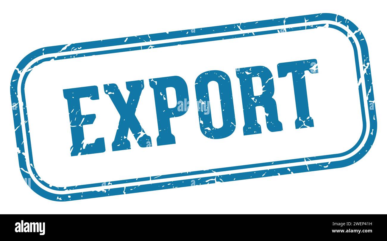 export stamp. export rectangular stamp isolated on white background ...