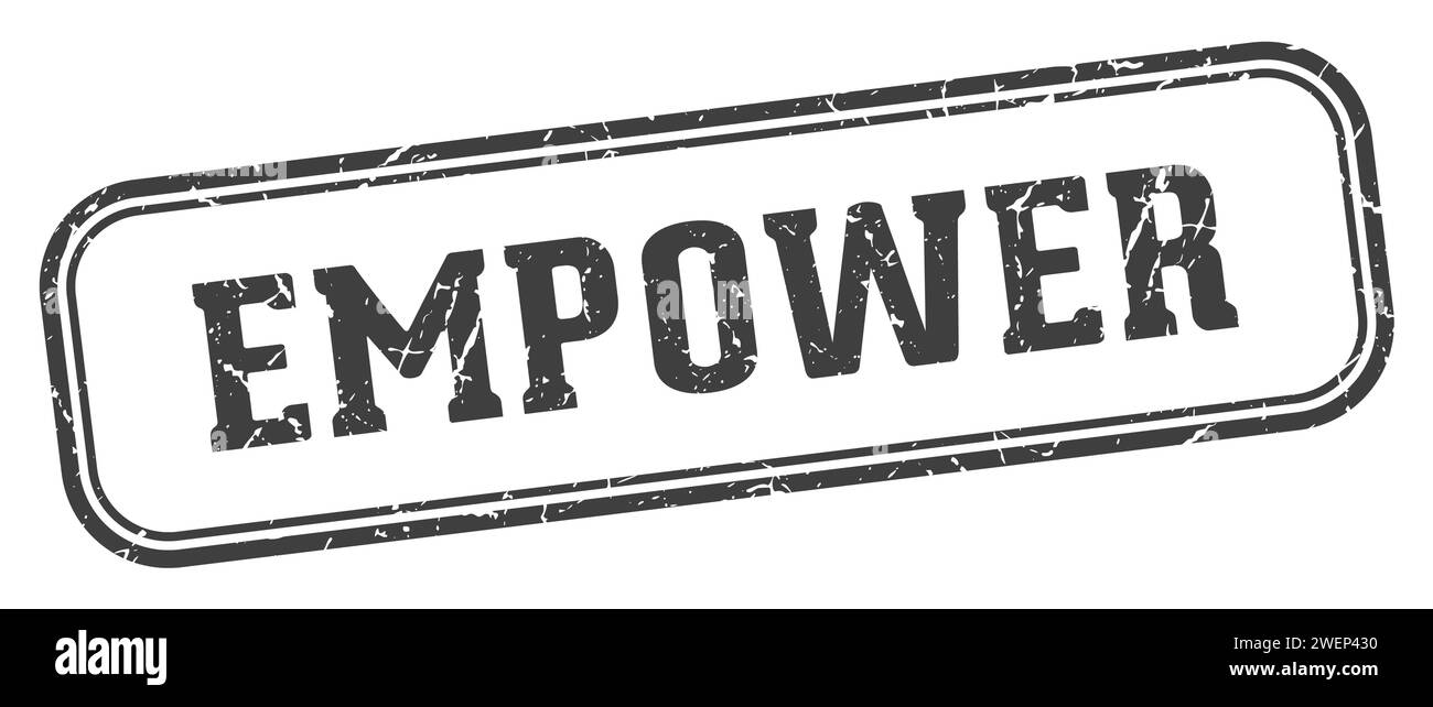 empower stamp. empower rectangular stamp isolated on white background ...