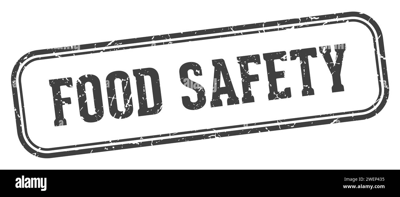 food safety stamp. food safety rectangular stamp isolated on white ...