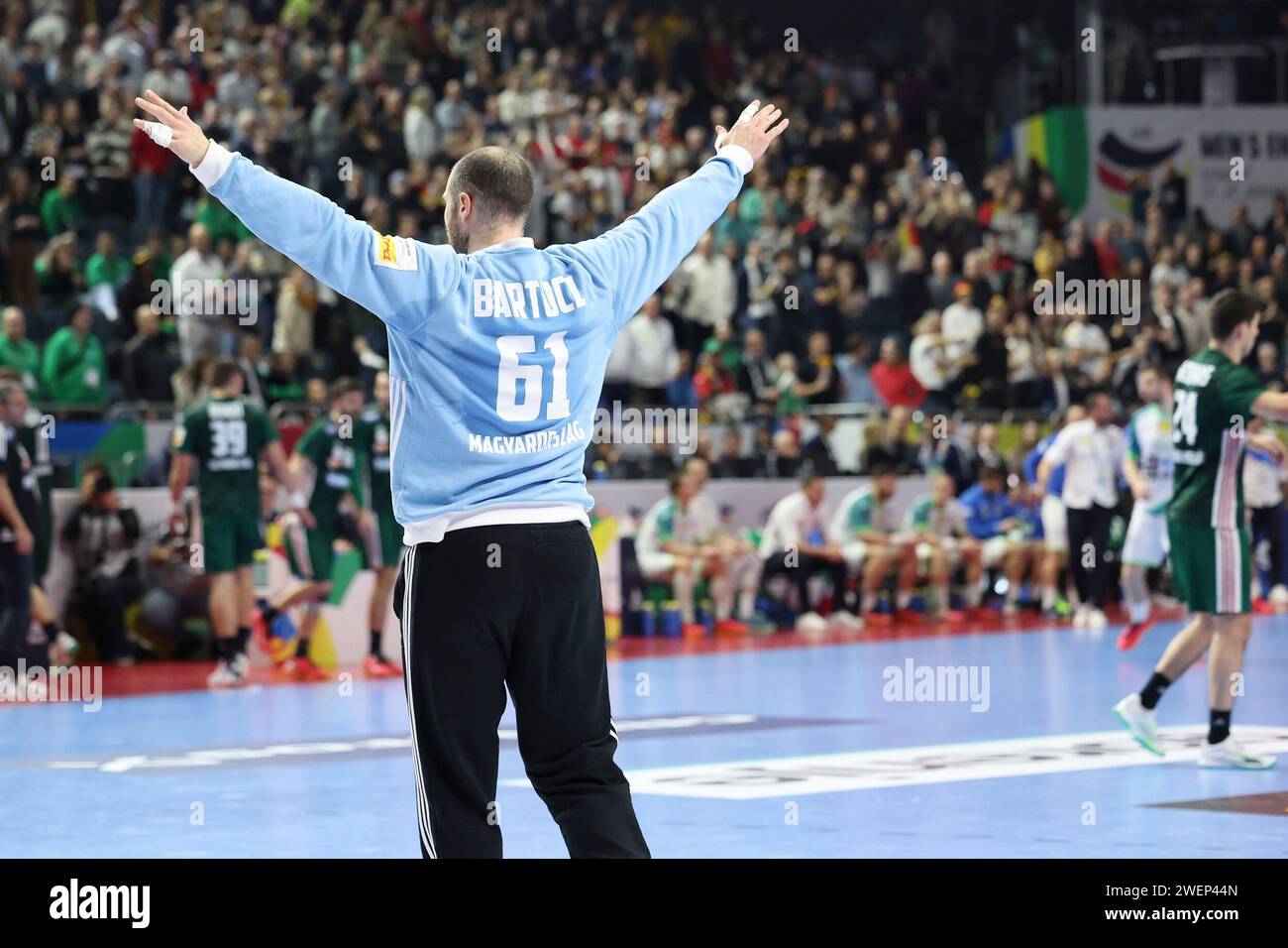 26.01.2024, Lanxess Arena, Koeln, GER, EHF Euro 2024, Men, Spiel um 5 ...
