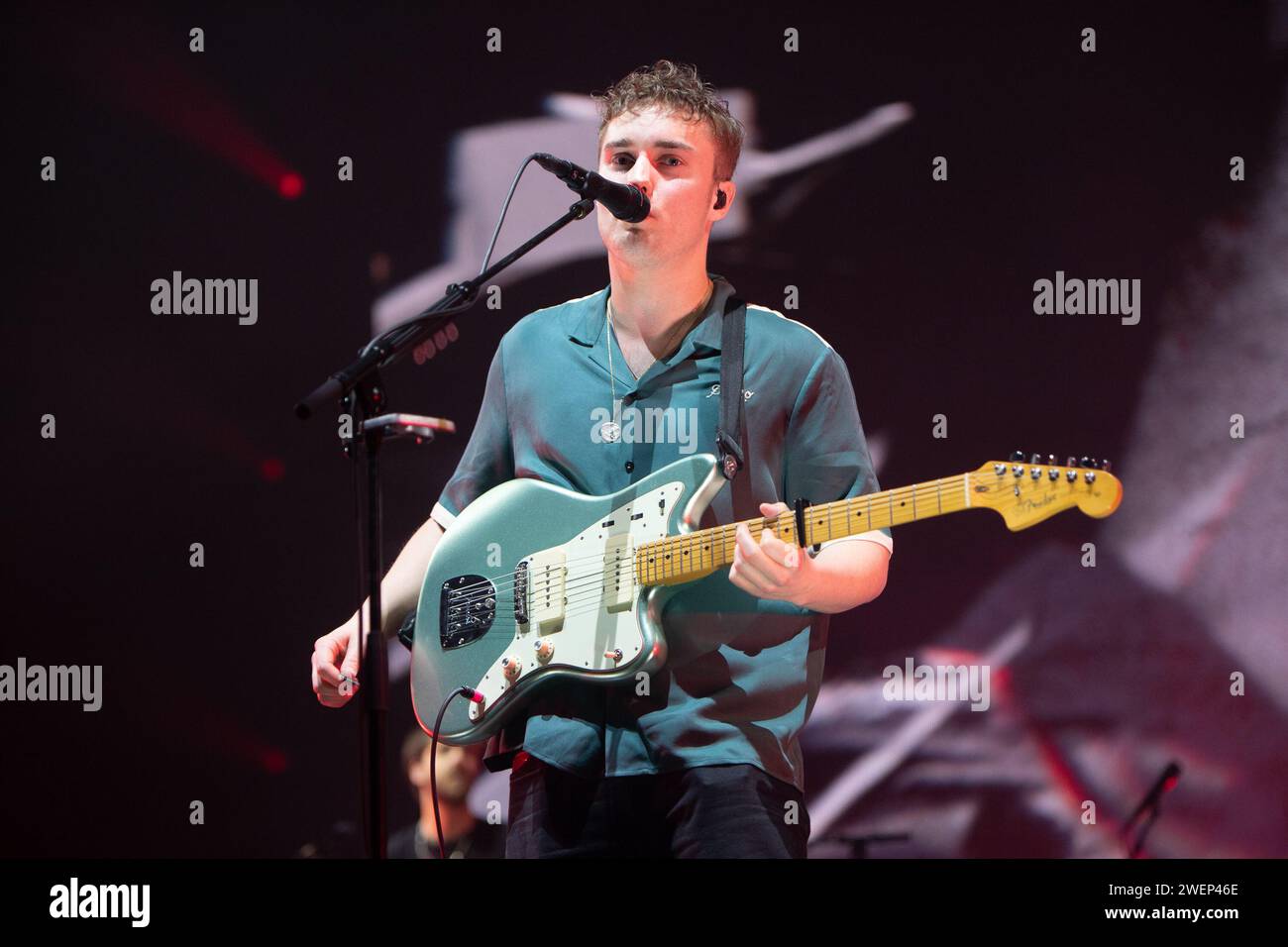 London, UK. 01 Apr, 2022. Sam Fender performs at OVO Arena Wembley ...