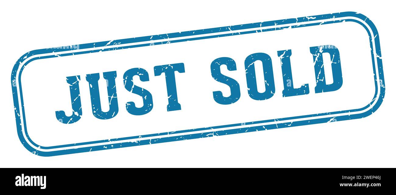 just sold stamp. just sold rectangular stamp isolated on white ...