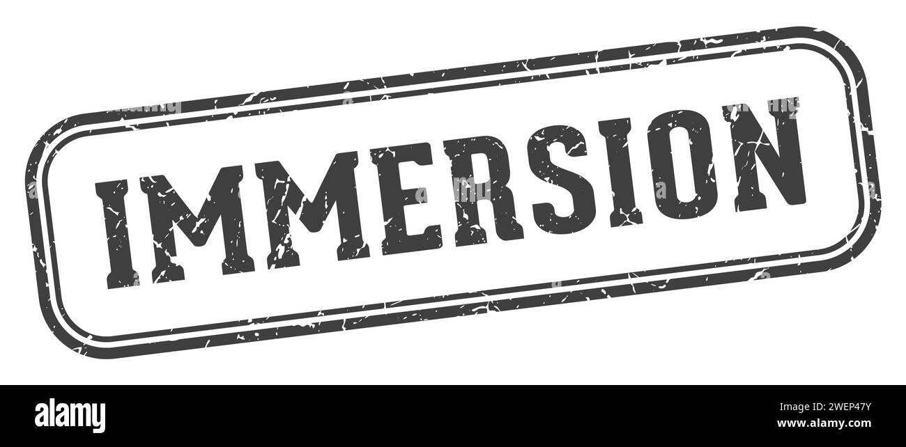 immersion stamp. immersion rectangular stamp isolated on white ...