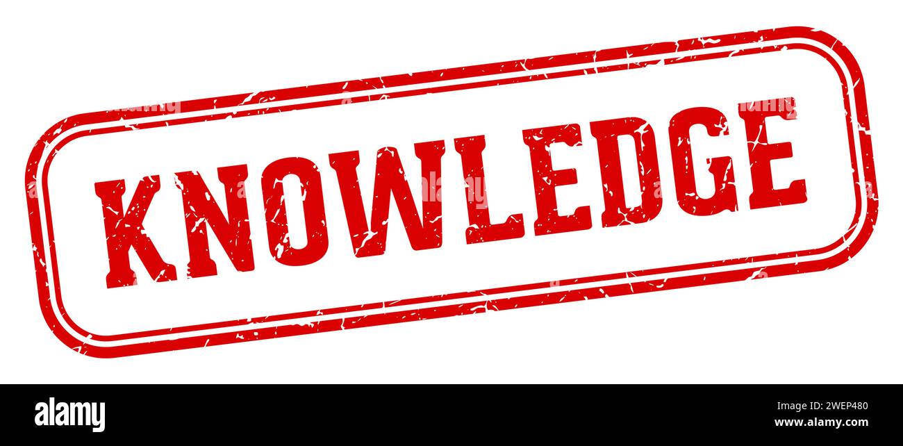 knowledge stamp. knowledge rectangular stamp isolated on white ...