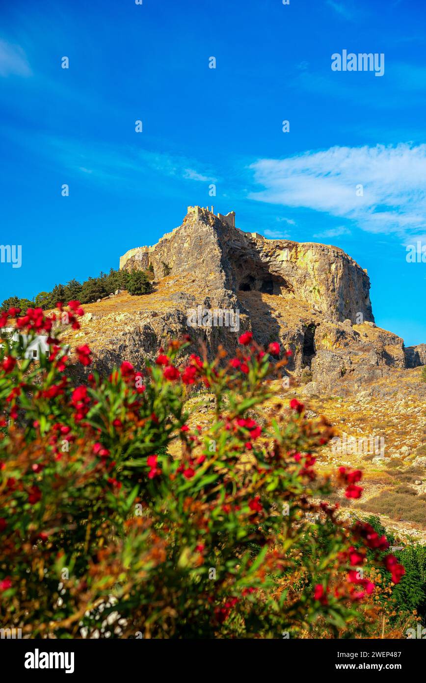 The Medieval Acropolis of Lindos, Rhodes, Greece Stock Photo - Alamy