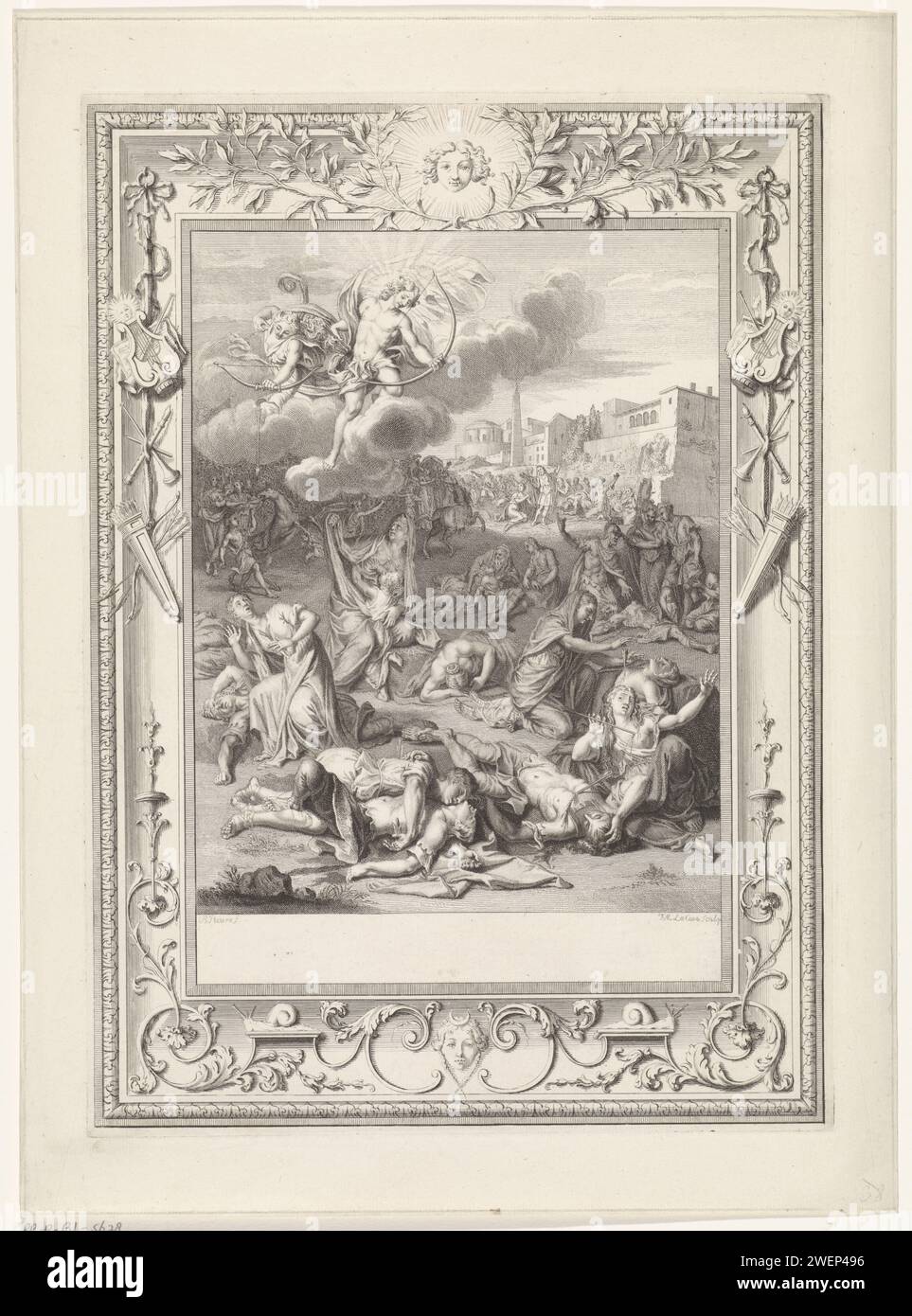 Apollo and Diana kill the children of Niobe, François Morellon La Cave ...