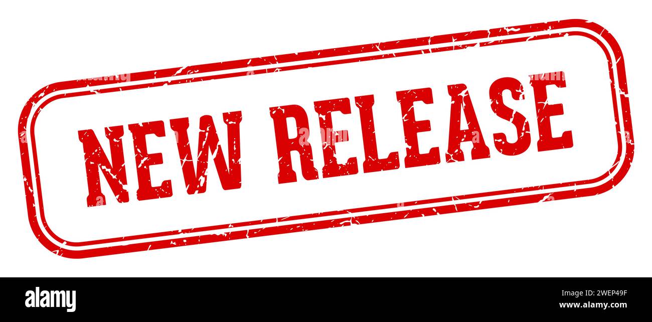 new release stamp. new release rectangular stamp isolated on white ...