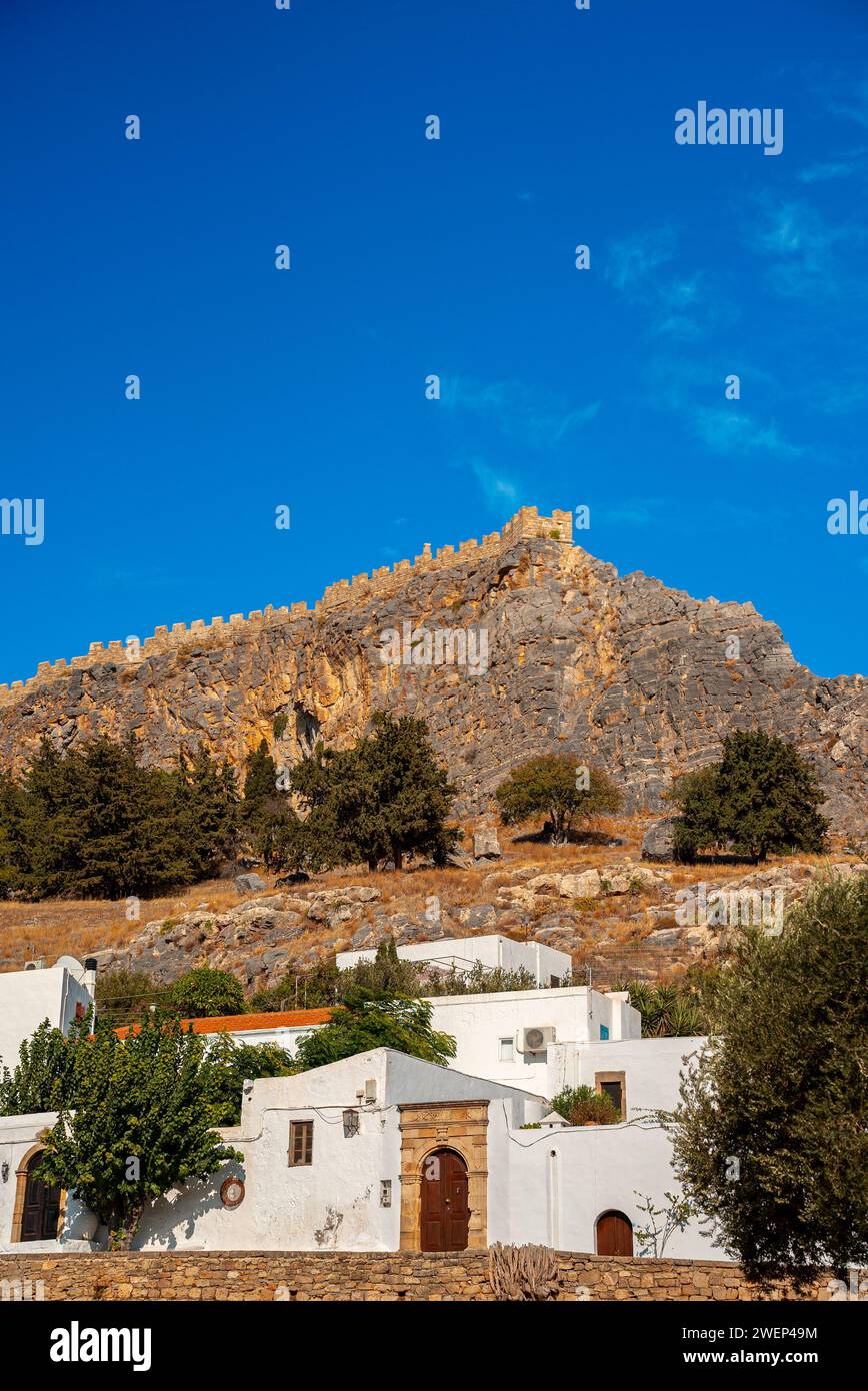 The Medieval Acropolis of Lindos, Rhodes, Greece Stock Photo - Alamy