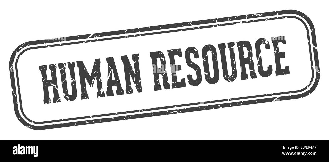 human resource stamp. human resource rectangular stamp isolated on ...