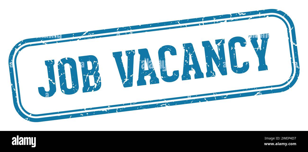 job vacancy stamp. job vacancy rectangular stamp isolated on white ...