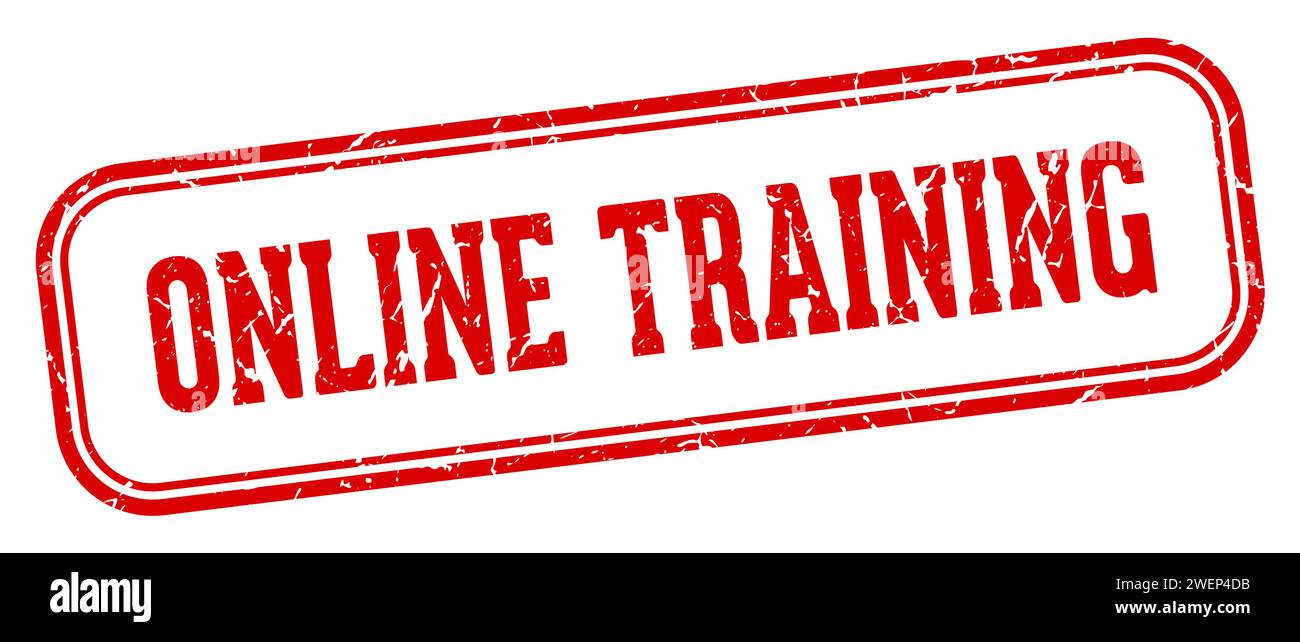 online training stamp. online training rectangular stamp isolated on ...