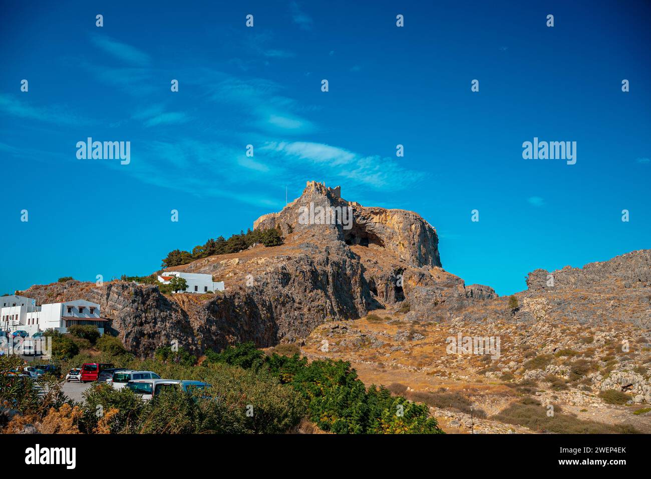 The Medieval Acropolis of Lindos, Rhodes, Greece Stock Photo - Alamy