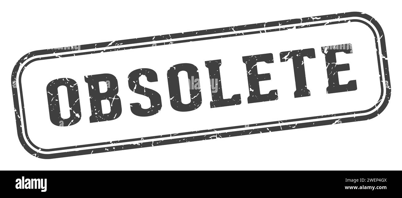 obsolete stamp. obsolete rectangular stamp isolated on white background ...