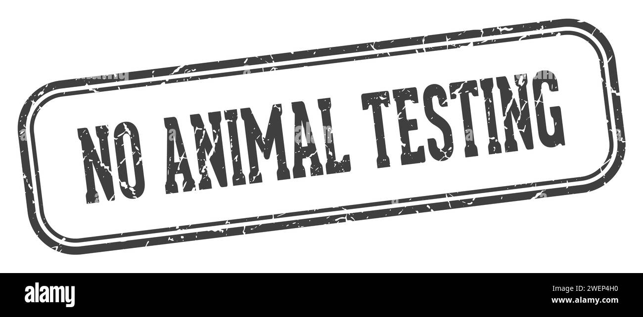 no animal testing stamp. no animal testing rectangular stamp isolated ...