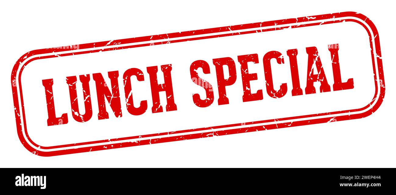 lunch special stamp. lunch special rectangular stamp isolated on white ...