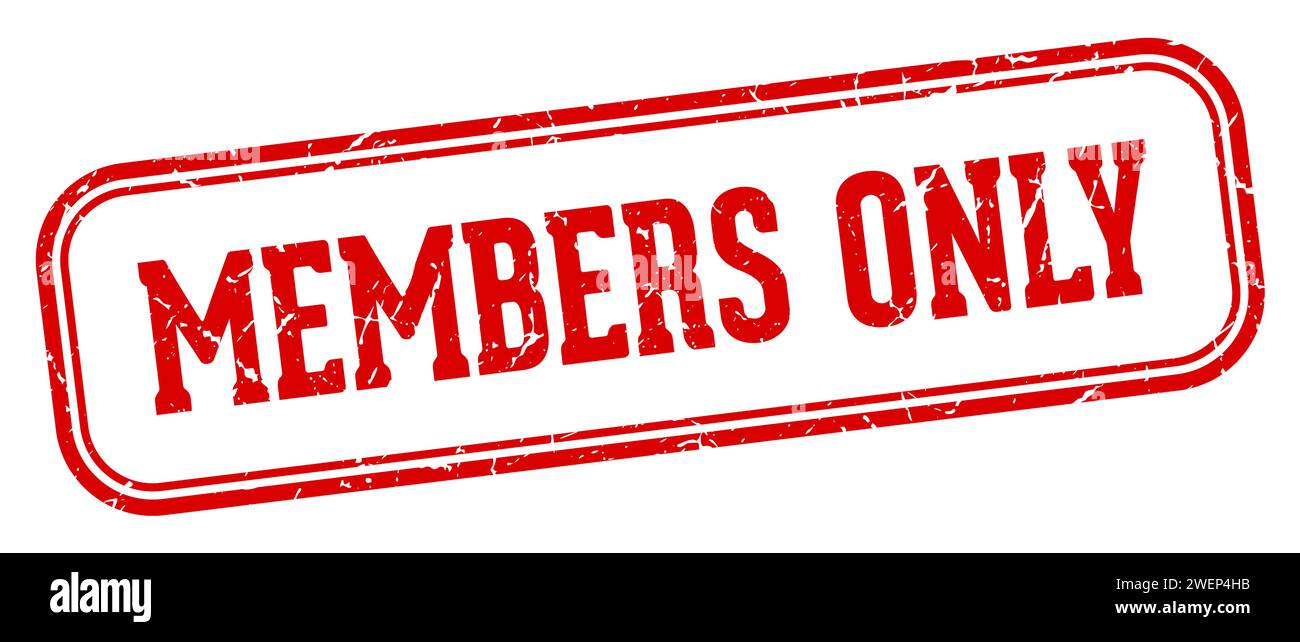 members only stamp. members only rectangular stamp isolated on white ...