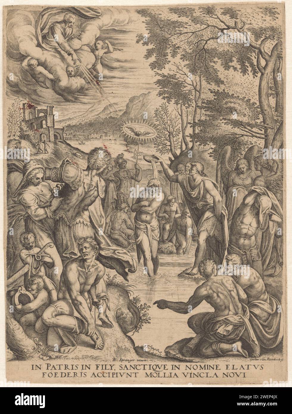 Baptism of Christ, Egidius Horbeck, After Bartholomeus Spranger, 1582 ...
