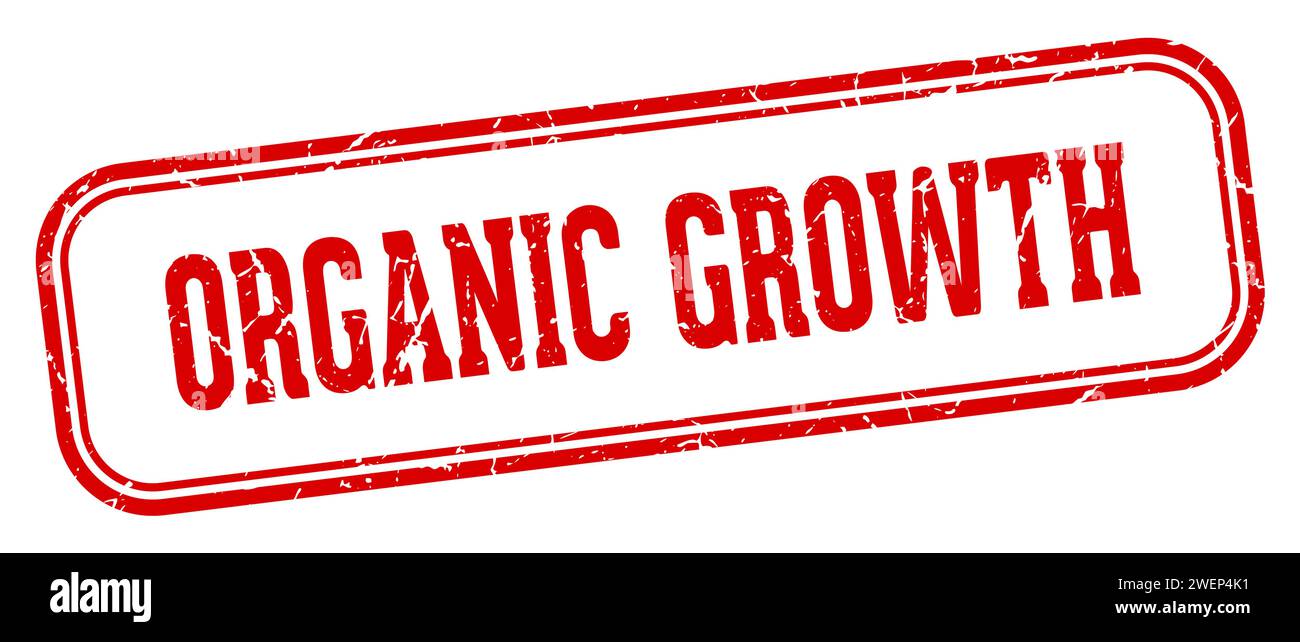 organic growth stamp. organic growth rectangular stamp isolated on ...