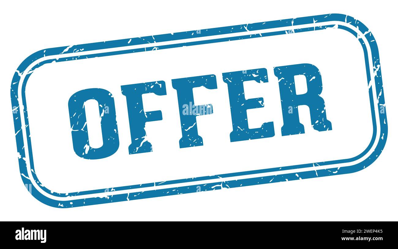 offer stamp. offer rectangular stamp isolated on white background Stock ...