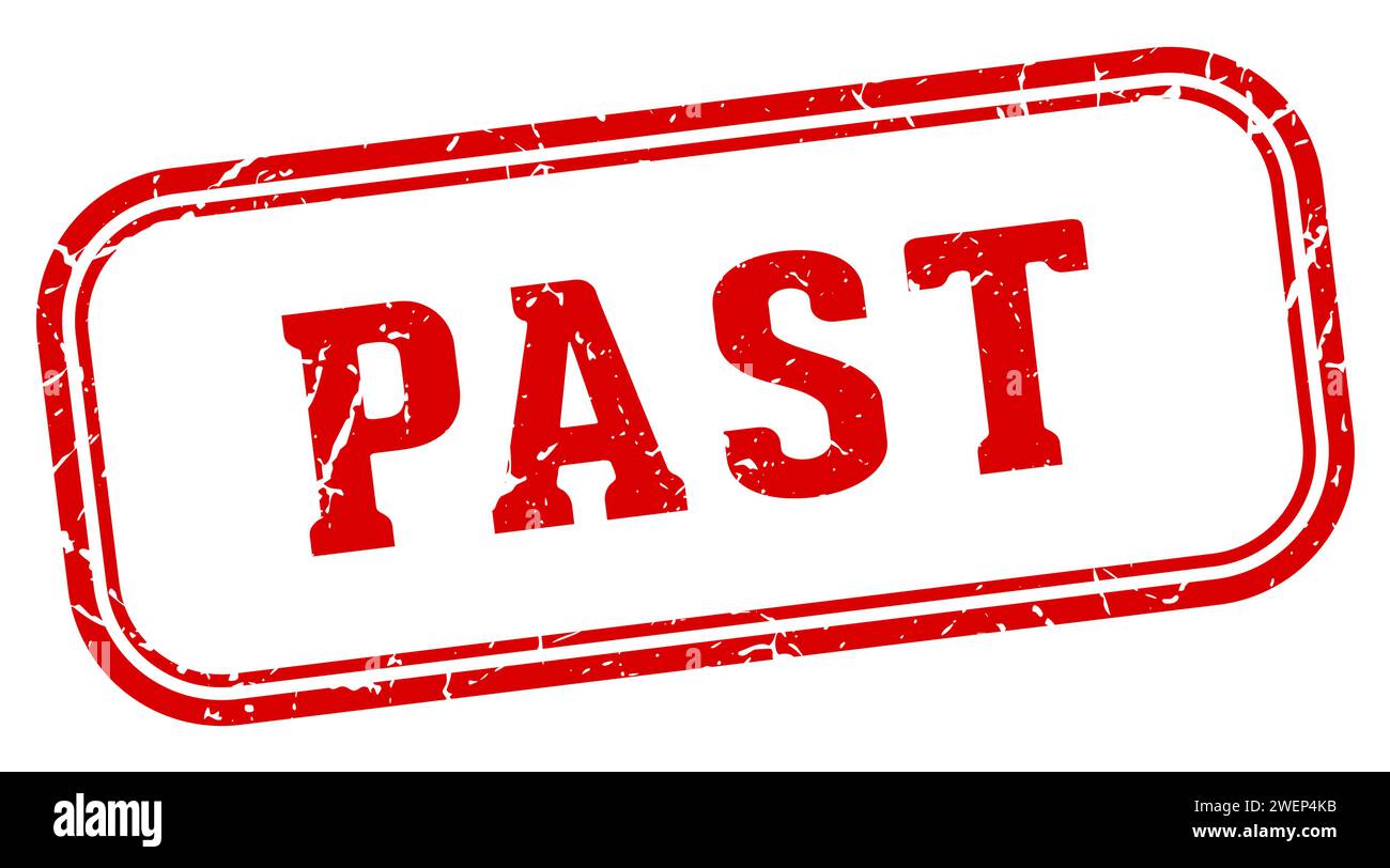 past stamp. past rectangular stamp isolated on white background Stock ...