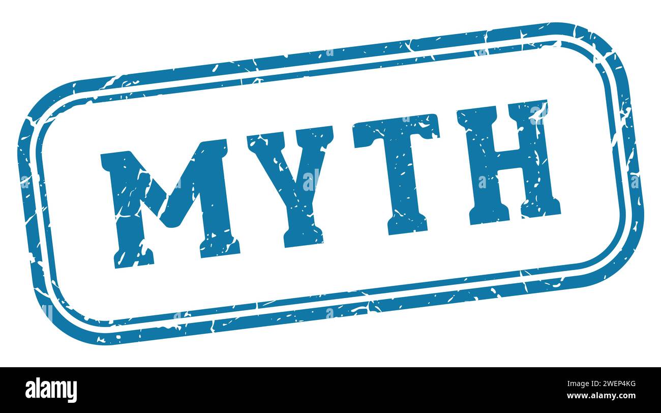 myth stamp. myth rectangular stamp isolated on white background Stock ...
