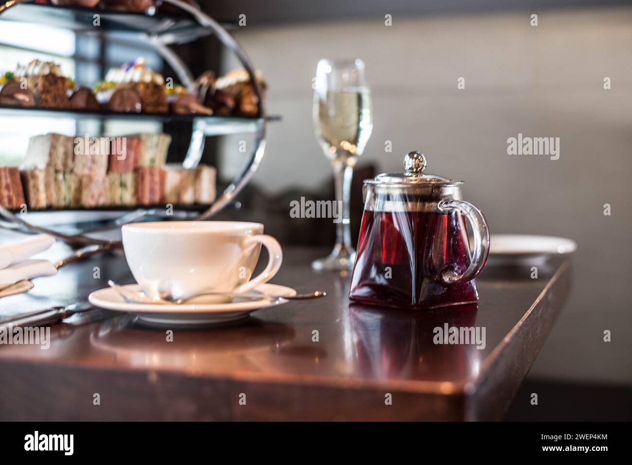 English home tea time with sweet desserts Stock Photo - Alamy