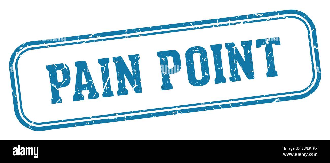 pain point stamp. pain point rectangular stamp isolated on white ...
