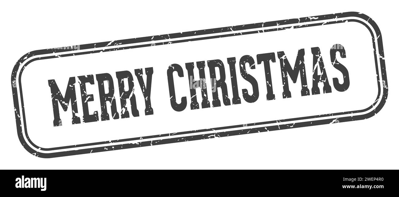 merry christmas stamp. merry christmas rectangular stamp isolated on ...