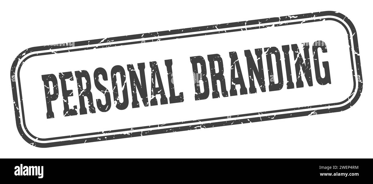 personal branding stamp. personal branding rectangular stamp isolated ...