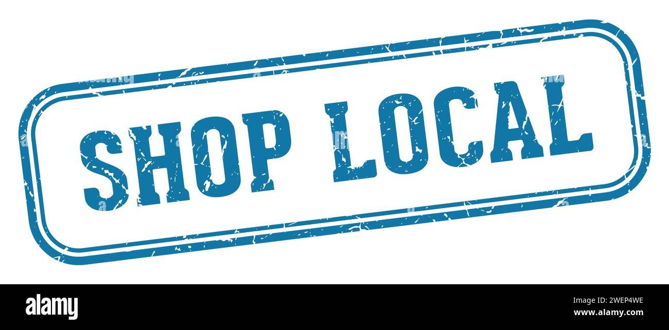 shop local stamp. shop local rectangular stamp isolated on white ...