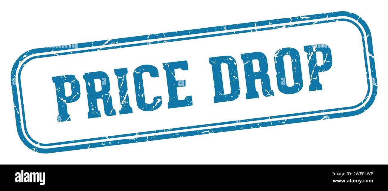 price drop stamp. price drop rectangular stamp isolated on white ...