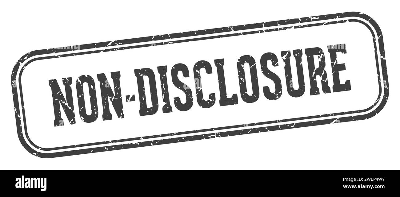 non-disclosure stamp. non-disclosure rectangular stamp isolated on ...