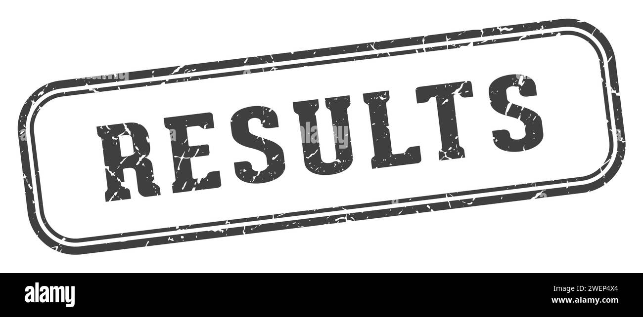 results stamp. results rectangular stamp isolated on white background ...
