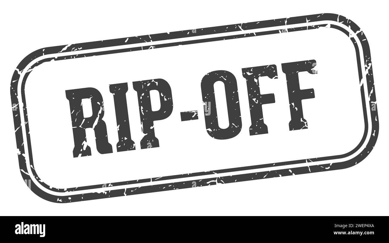 rip-off stamp. rip-off rectangular stamp isolated on white background ...