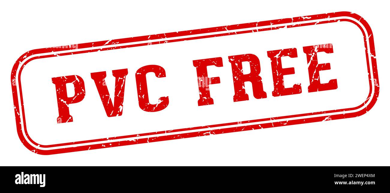 pvc free stamp. pvc free rectangular stamp isolated on white background ...