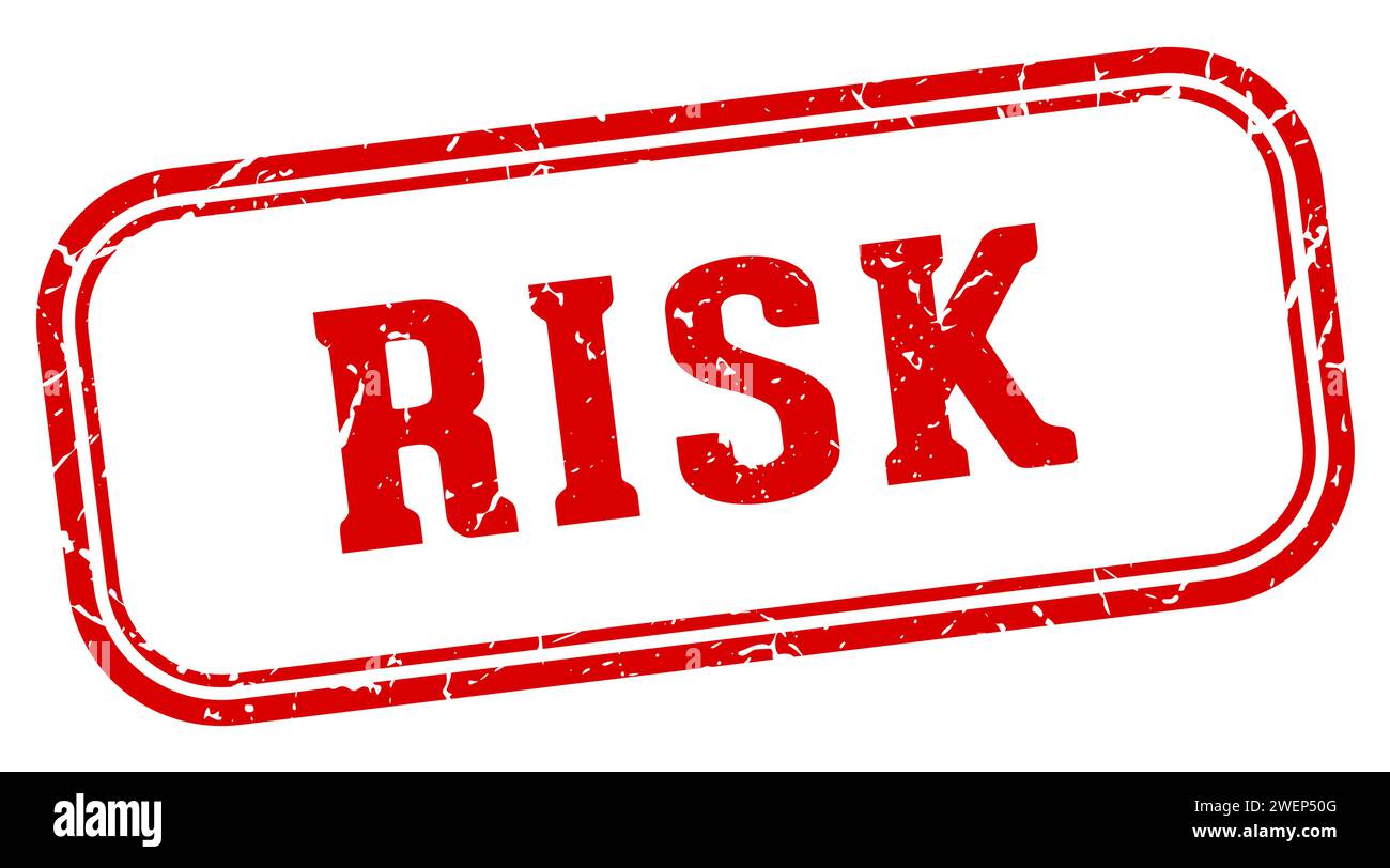 risk stamp. risk rectangular stamp isolated on white background Stock ...