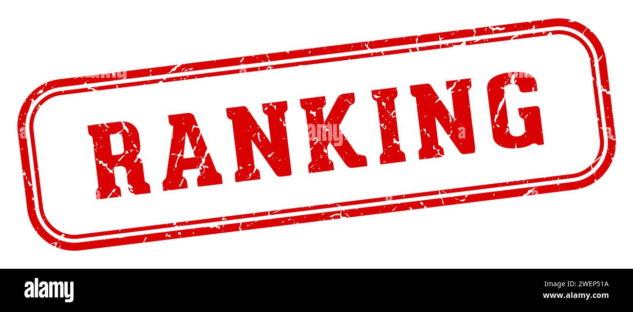 ranking stamp. ranking rectangular stamp isolated on white background ...