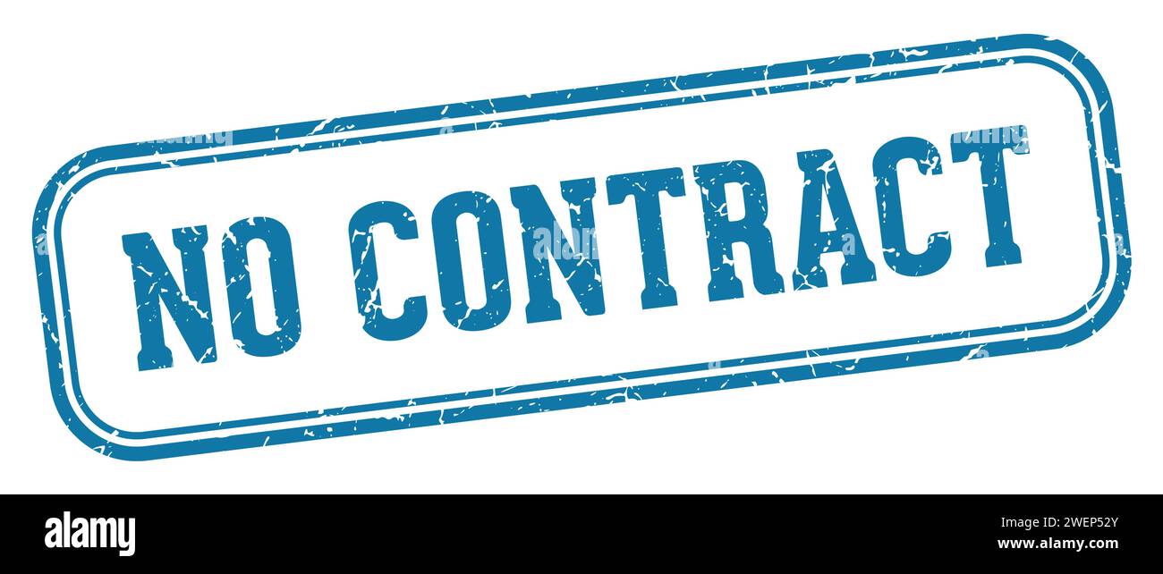 no contract stamp. no contract rectangular stamp isolated on white ...