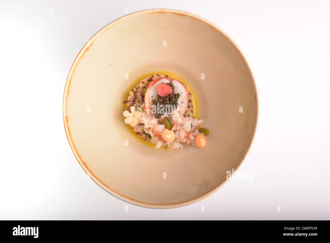 Crab with caviar lemon grass Stock Photo - Alamy