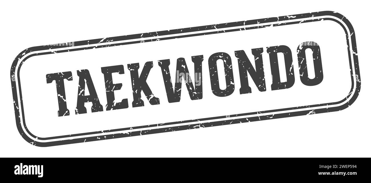 Taekwondo stamp sign seal Black and White Stock Photos & Images - Alamy