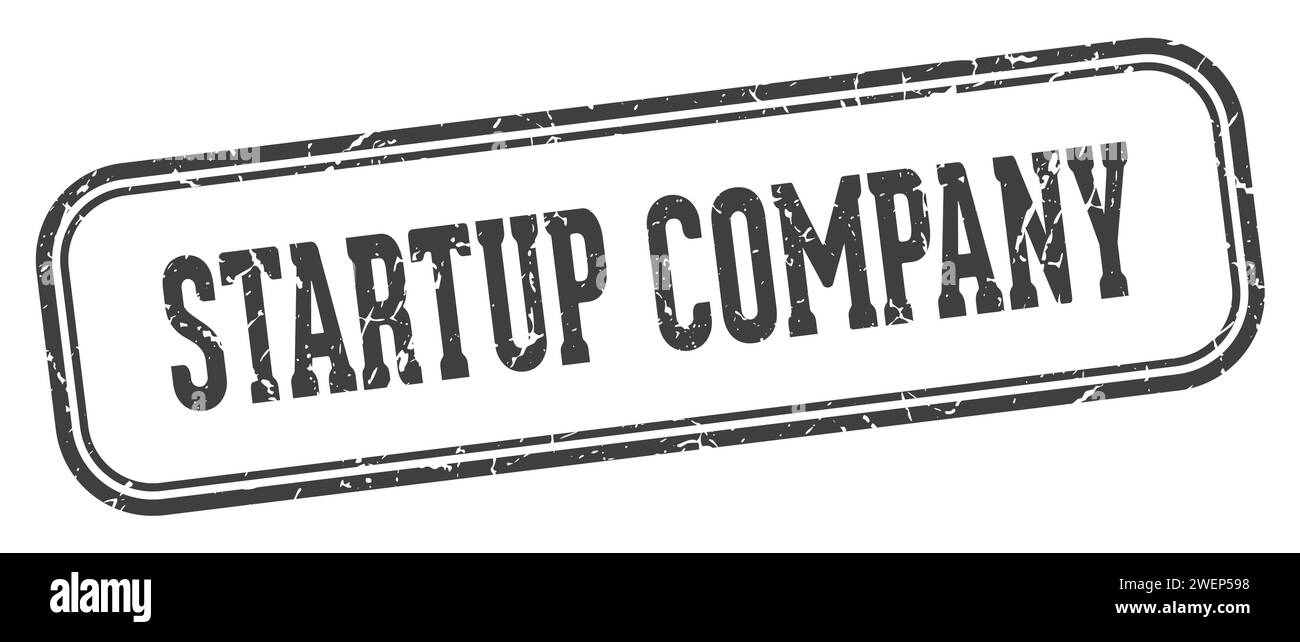 startup company stamp. startup company rectangular stamp isolated on ...