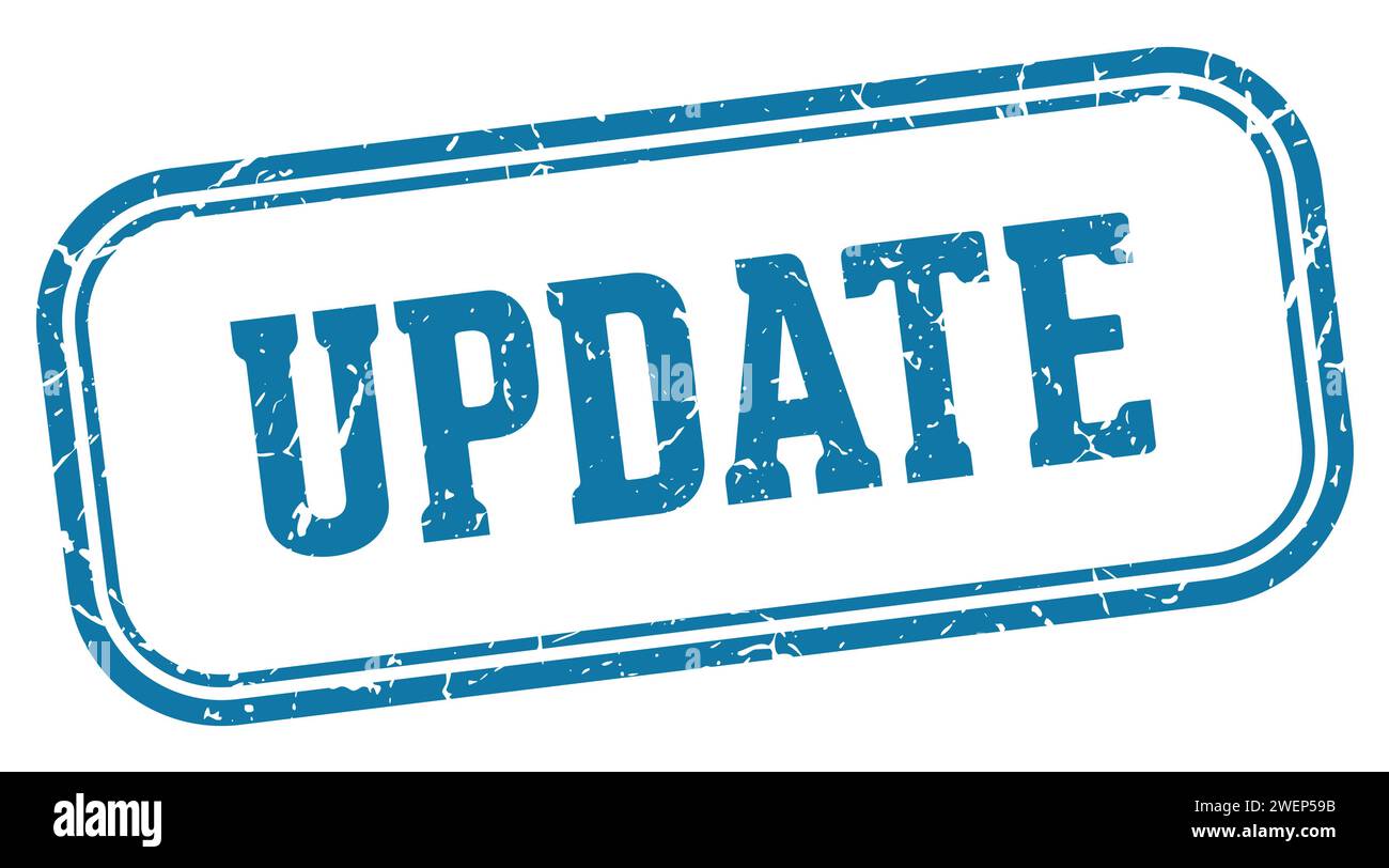 update stamp. update rectangular stamp isolated on white background ...