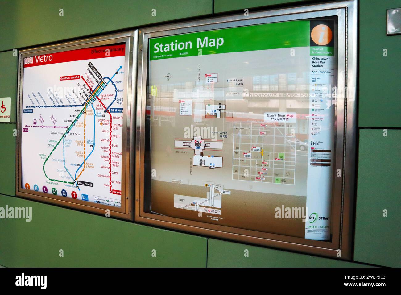 San Francisco, California: SFMTA MUNI Metro Light Rail transit ...