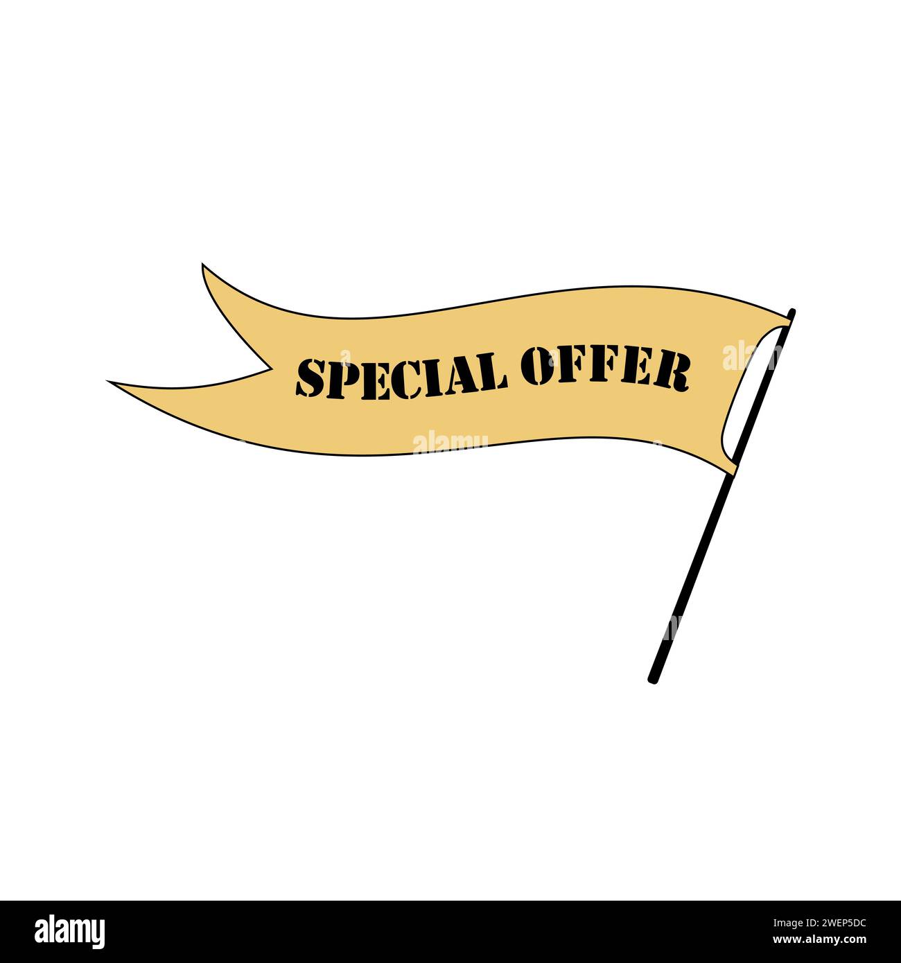 Special Offer. Retro vintage flag vector illustration Stock Vector ...