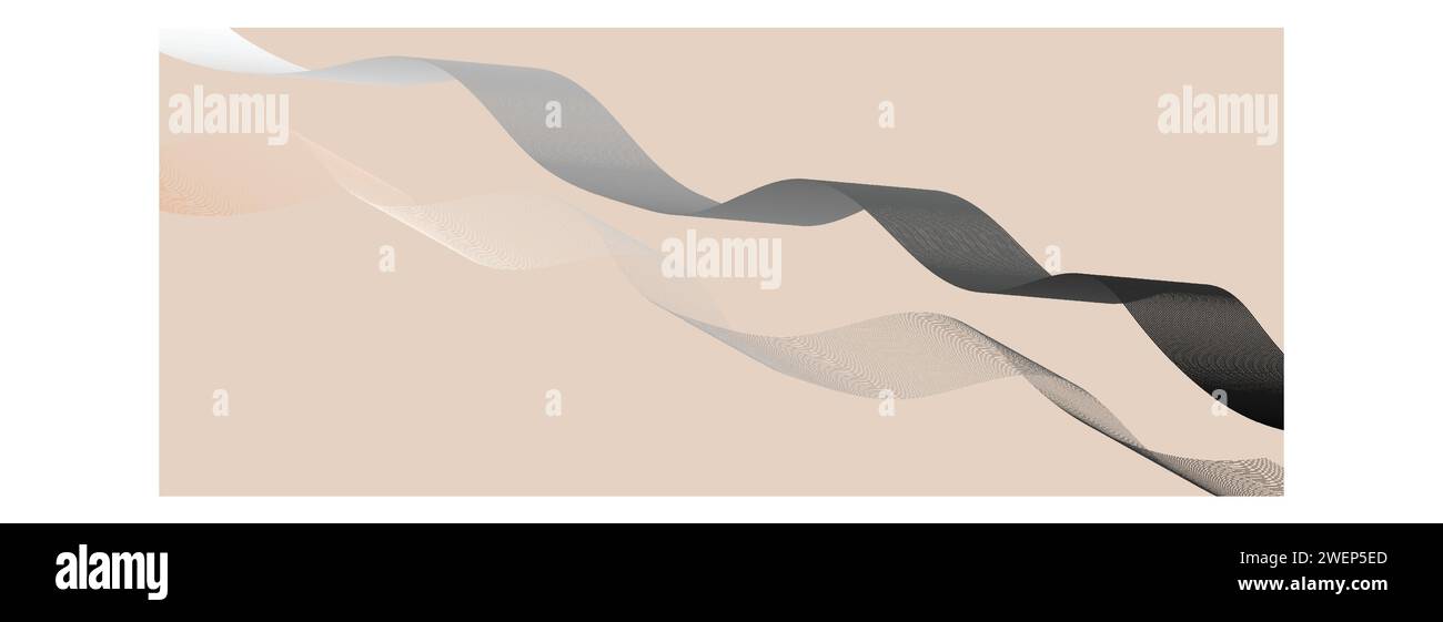 Abstract lines background with glowing wave. Shiny moving lines design ...