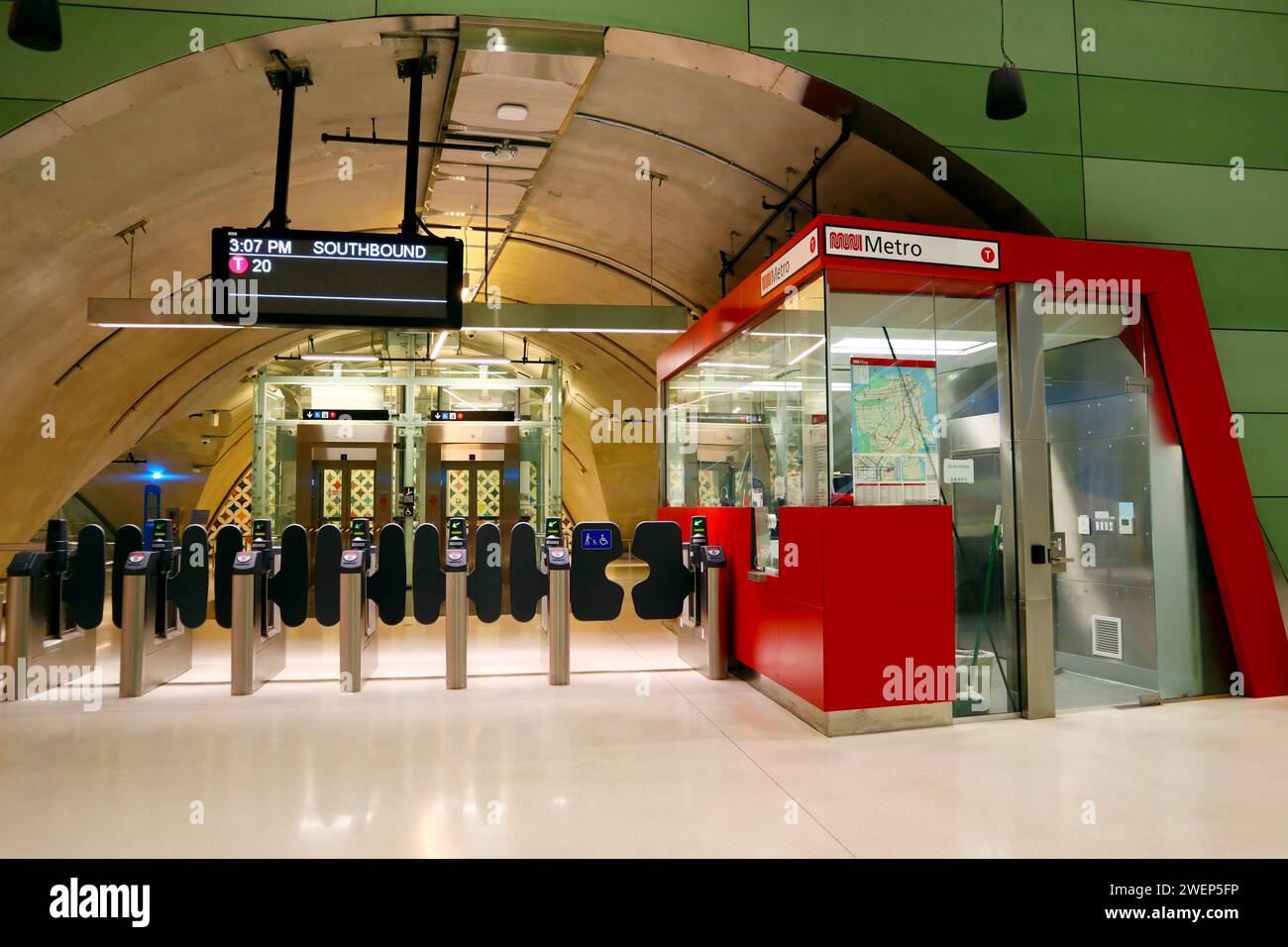 San Francisco, California: SFMTA MUNI Metro Light Rail Station Stock ...