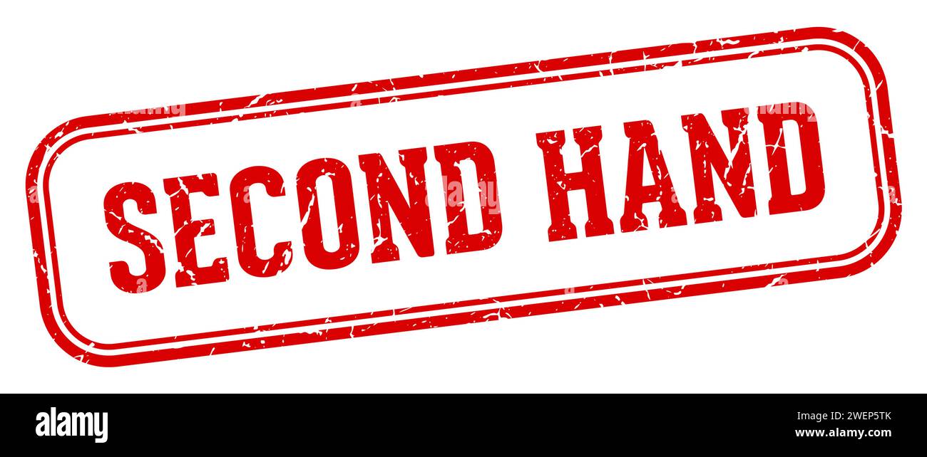 second hand stamp. second hand rectangular stamp isolated on white ...