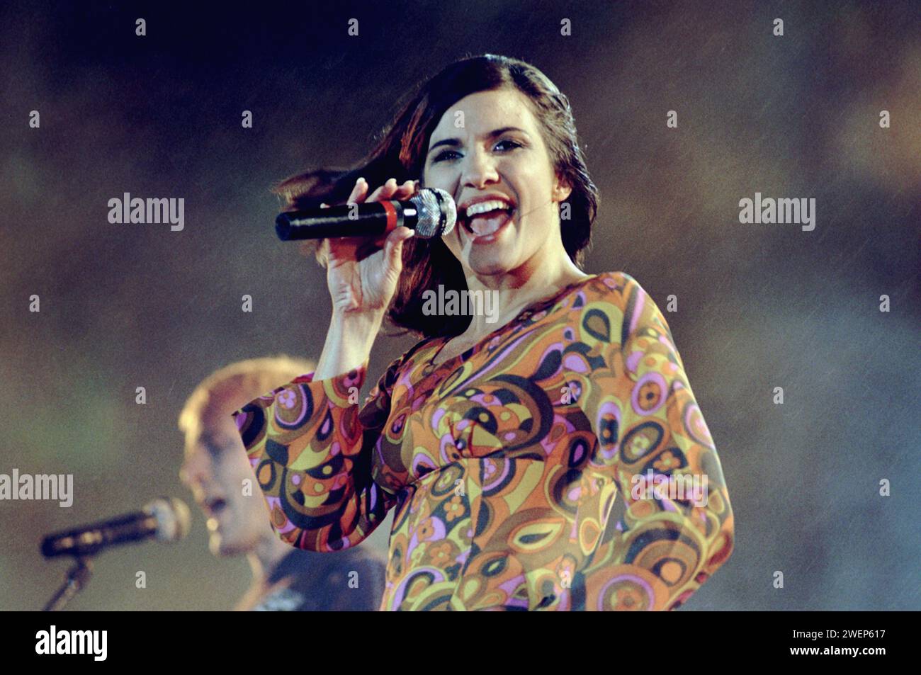 Verona Italy 2000-09-09: Simona Bencini , singer of Dirotta su Cuba ...