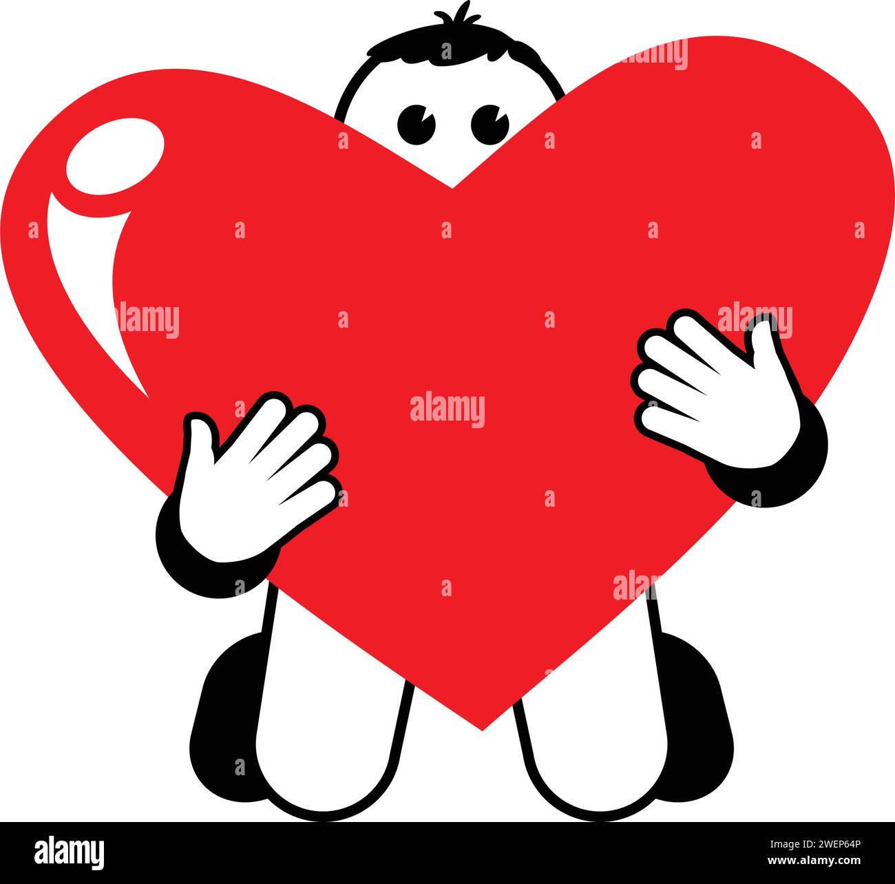 Man giving heart icon. Kneeling man holding heart glyph icon ...
