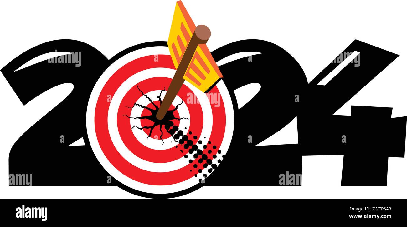 2024 new year target audience concept. Creative thinking drawing charts ...